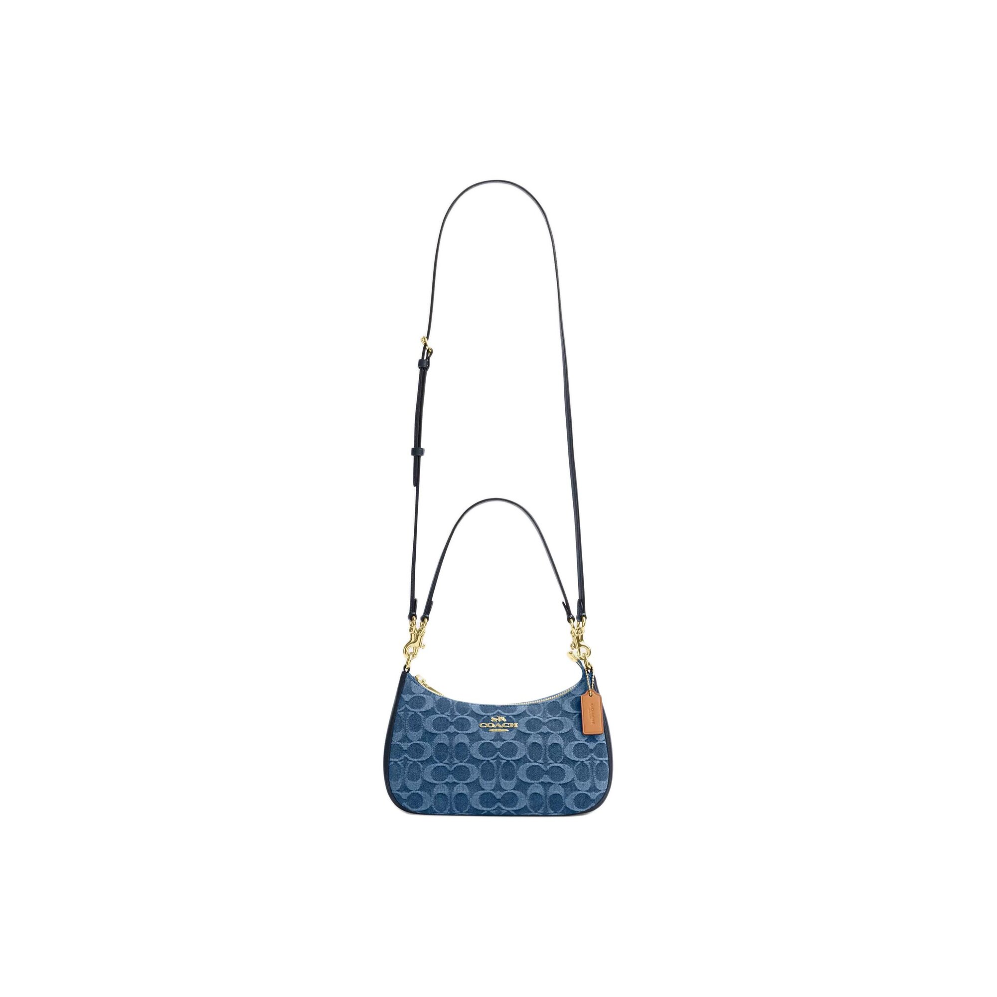 Сумка Coach, фактура тиснение, blue — фото 1