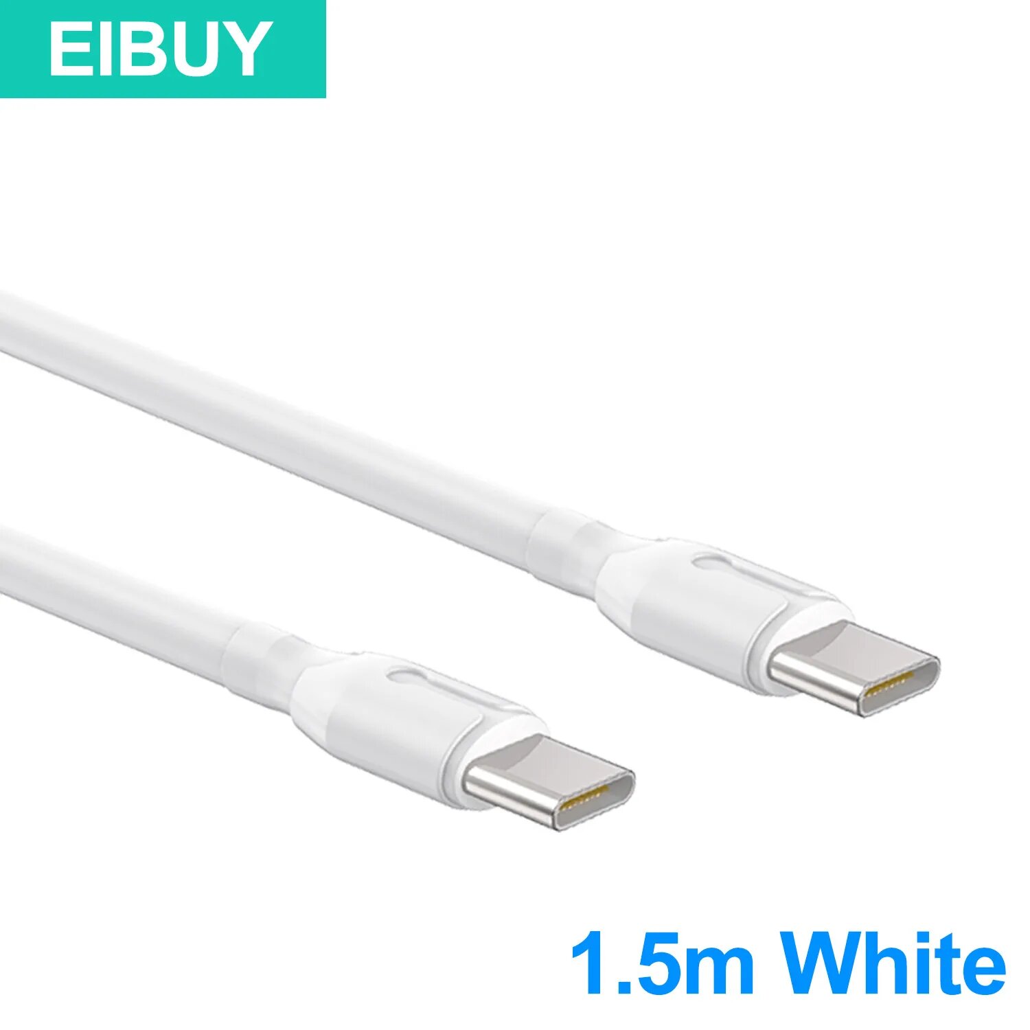 Кабель USB Type-C - USB-C 1.5 м, PD 100W, PD 3.0, 5A, E-Mark, для быстрой зарядки, совместим с Macbook Pro, Samsung, iPhone 16 Pro Max, Xiaomi