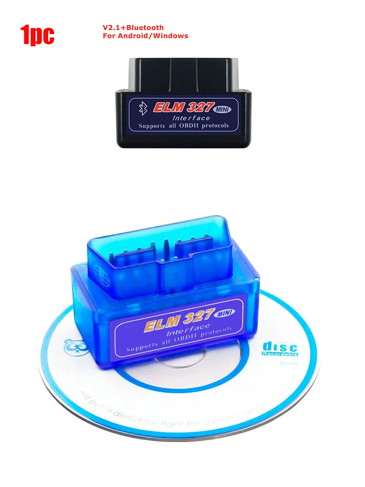 ELM327 Bluetooth OBD2 сканер V2.1 мини — чтение и очистка кодов, отображение данных датчиков, совместим с Android