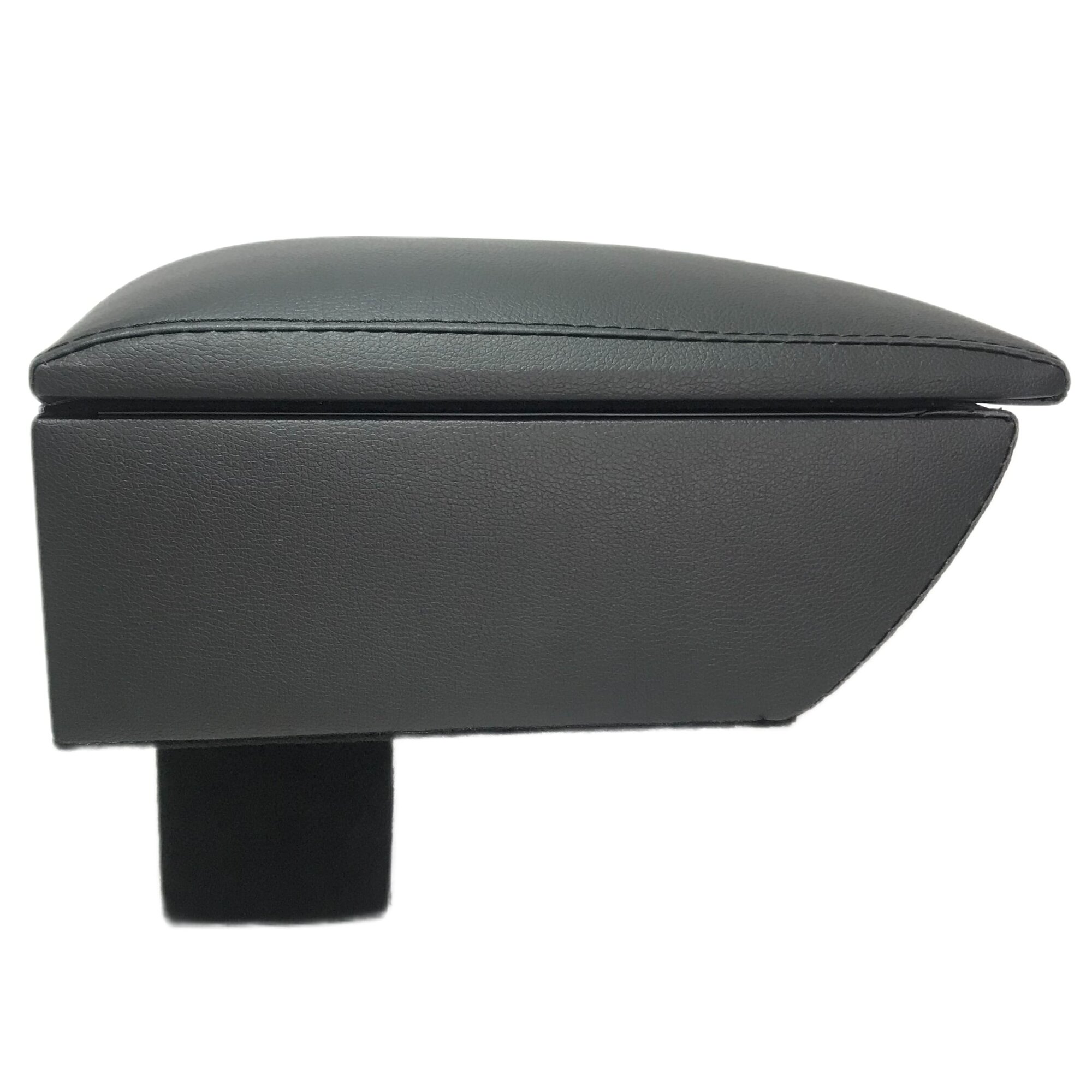 Подлокотник ford focus III (2011-2015) с вставкой в подстаканник с usb кожаный (черный, гладкая крышка), для форд фокус 3