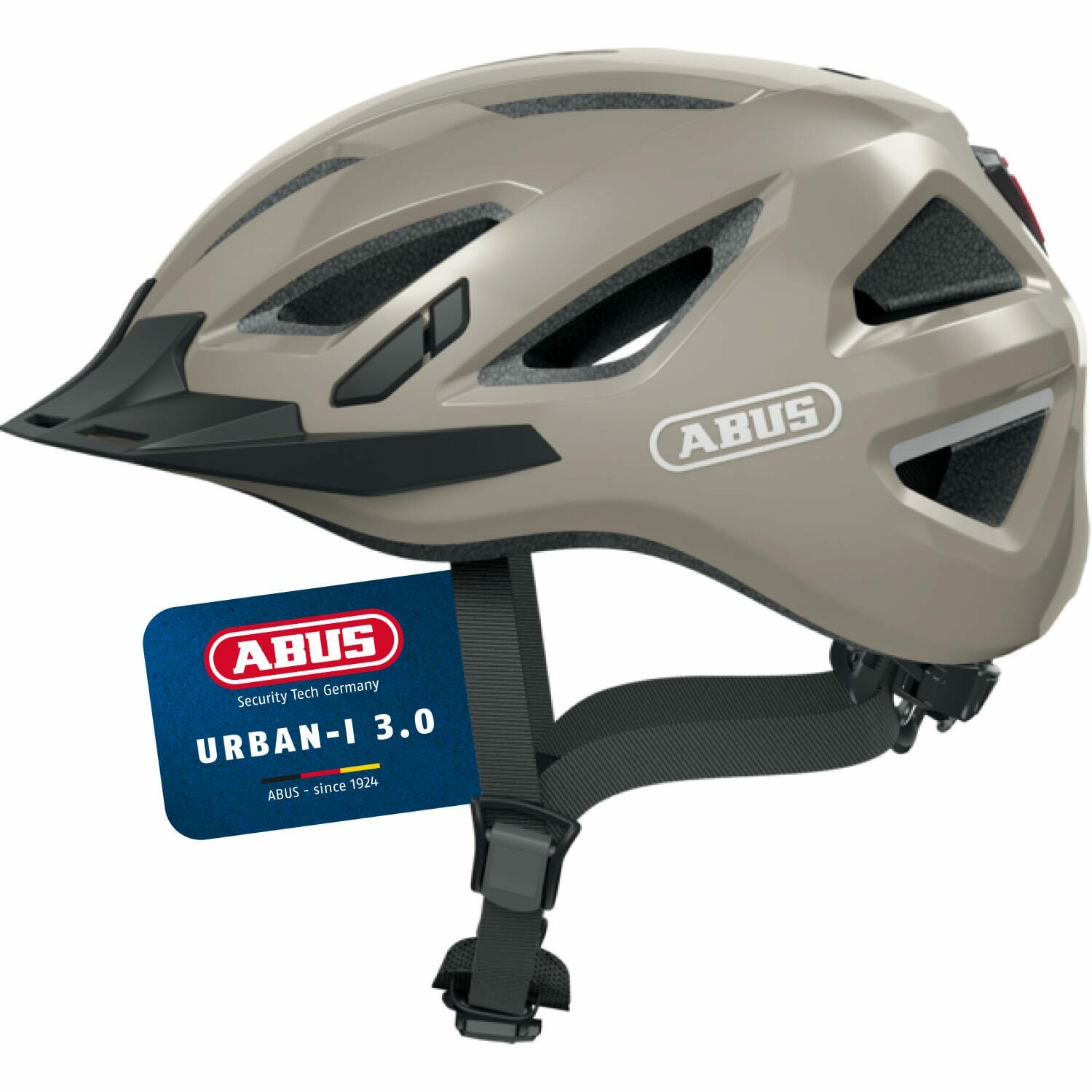 DECATHLON шлем защитный Abus Urban-I 3.0, серый, черный, белый, 51-55 см