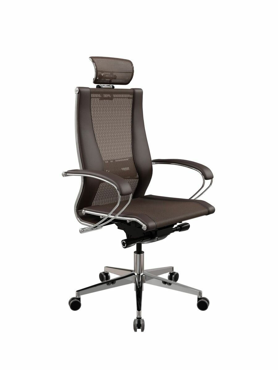 Кресло компьютерное Samurai AERO Classic Dark Brown\хром пятилучие