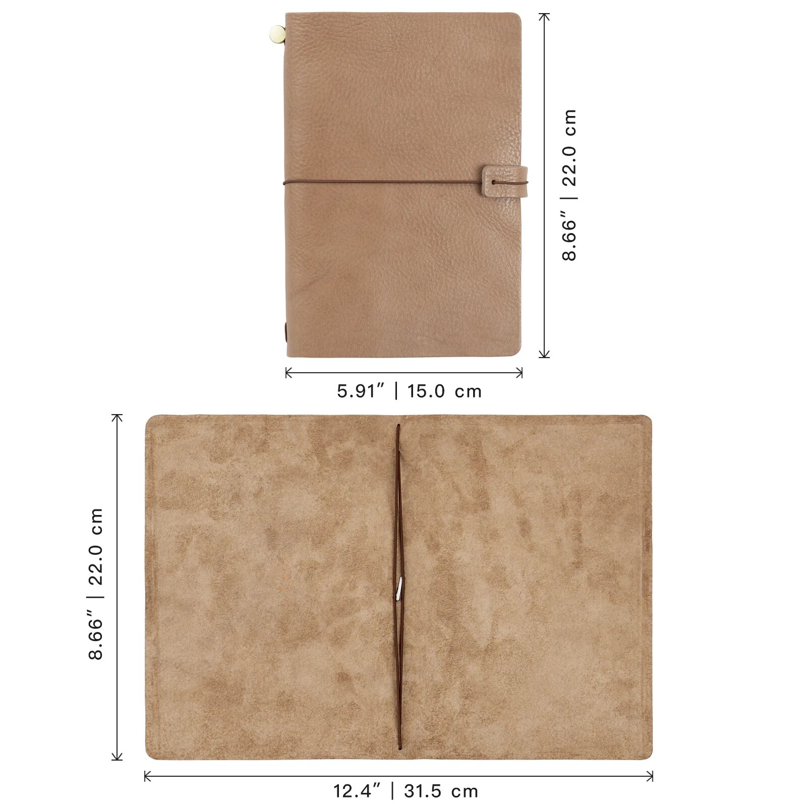 Moterm Compact A5 Traveler Notebook Бежевый, Khaki green — фото 1