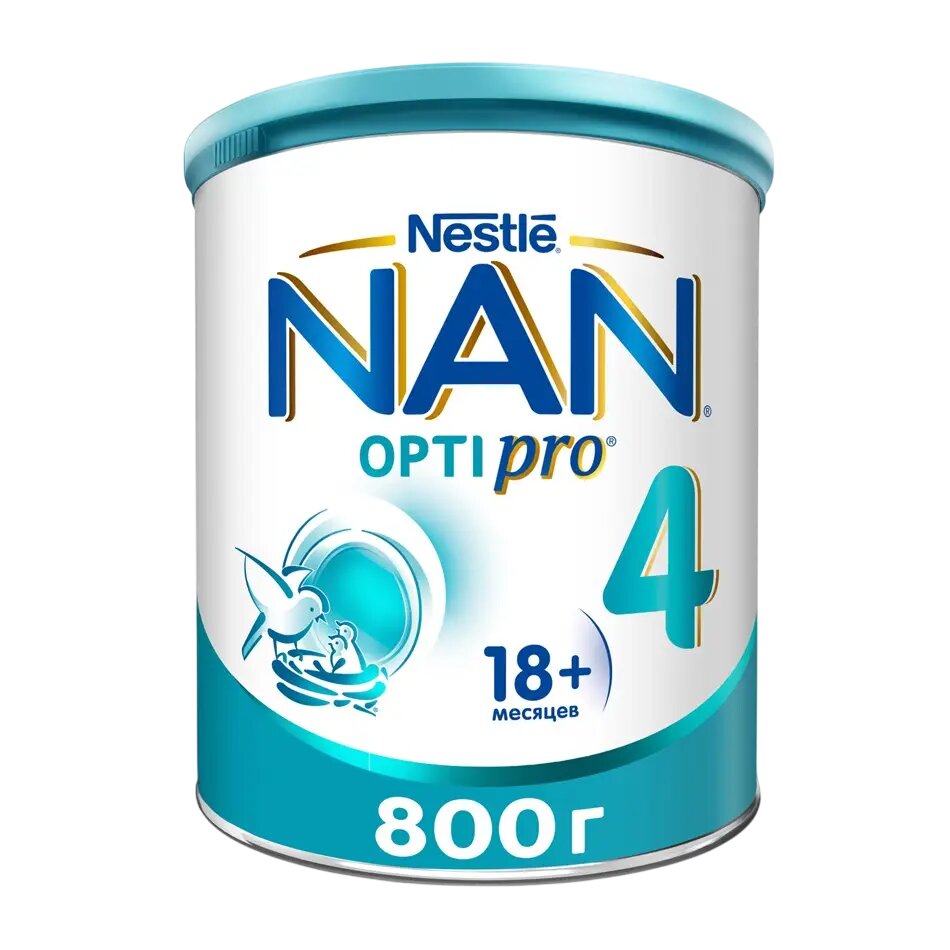 NAN 4 Optipro Детское молочко c олигосахаридами 2`FL и пробиотиками для детей с 18 мес 800 г 1 шт
