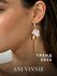Серьги конго Velu Mode, фианит, размер 25 мм, black/mod gray