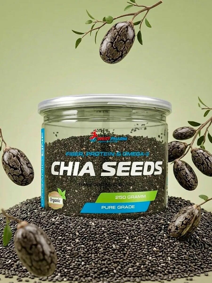 Organic Line Chia Seeds, 250 гр, 50 порций