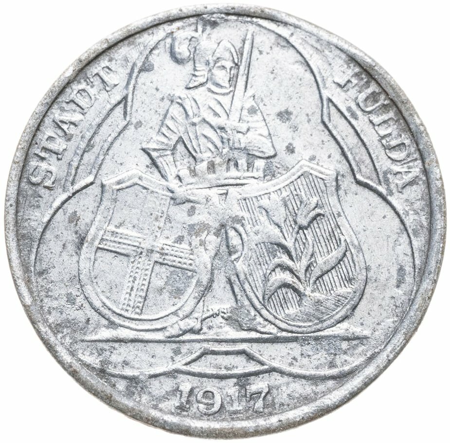 Германия, Фулда 10 пфеннигов 1917, Железо, в сохранности F-VF