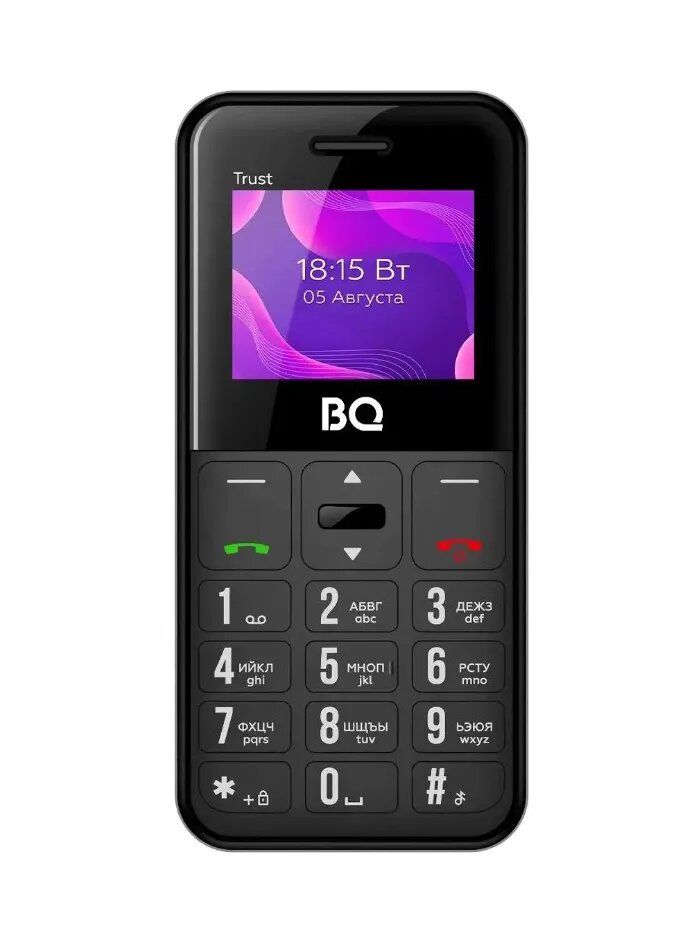 Мобильный телефон BQ 1866 Trust Black 1.77 ", BT, 0.8MP, SIM: 2, 800 mAh