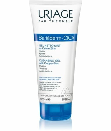 Средство для душа Uriage Bariederm Cica Cleansing Gel with Copper-Zinc, 200 мл