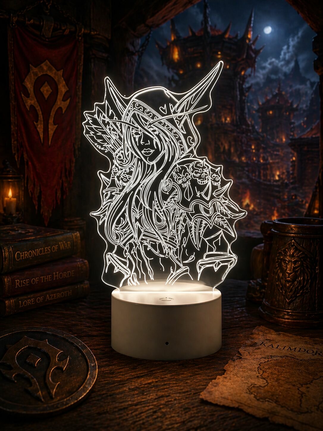 3D-Светильник Леди Сильвана world of warcraft