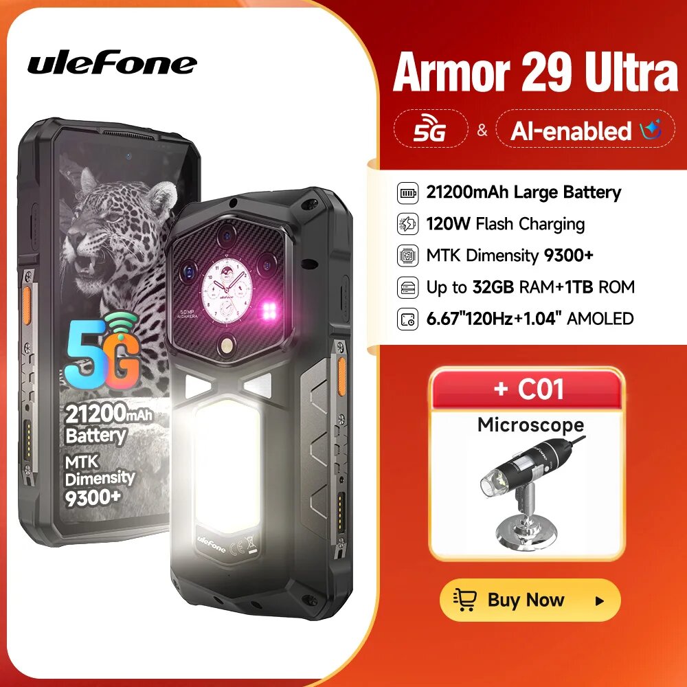 Смартфон Ulefone Armor 29 Ultra, 20ГБ/1ТБ, global