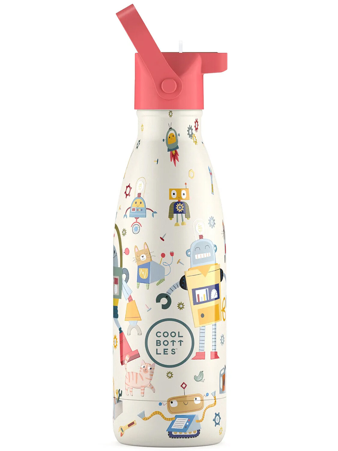 Термос–термобутылка Cool Bottles Kids серия Playland Messy Robots 350мл CBBK35MR