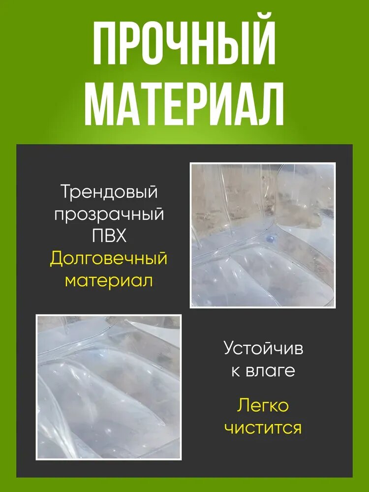 Прозрачное надувное кресло из ПВХ для взрослых - Бескаркасное, водонепроницаемое, для дома, вечеринок и фотосессий — фото 1
