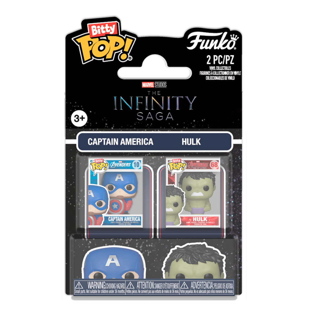 Набор фигурок Funko POP! Bitty Captain America & Hulk 94214 Капитан Америка и Халк, 2 шт