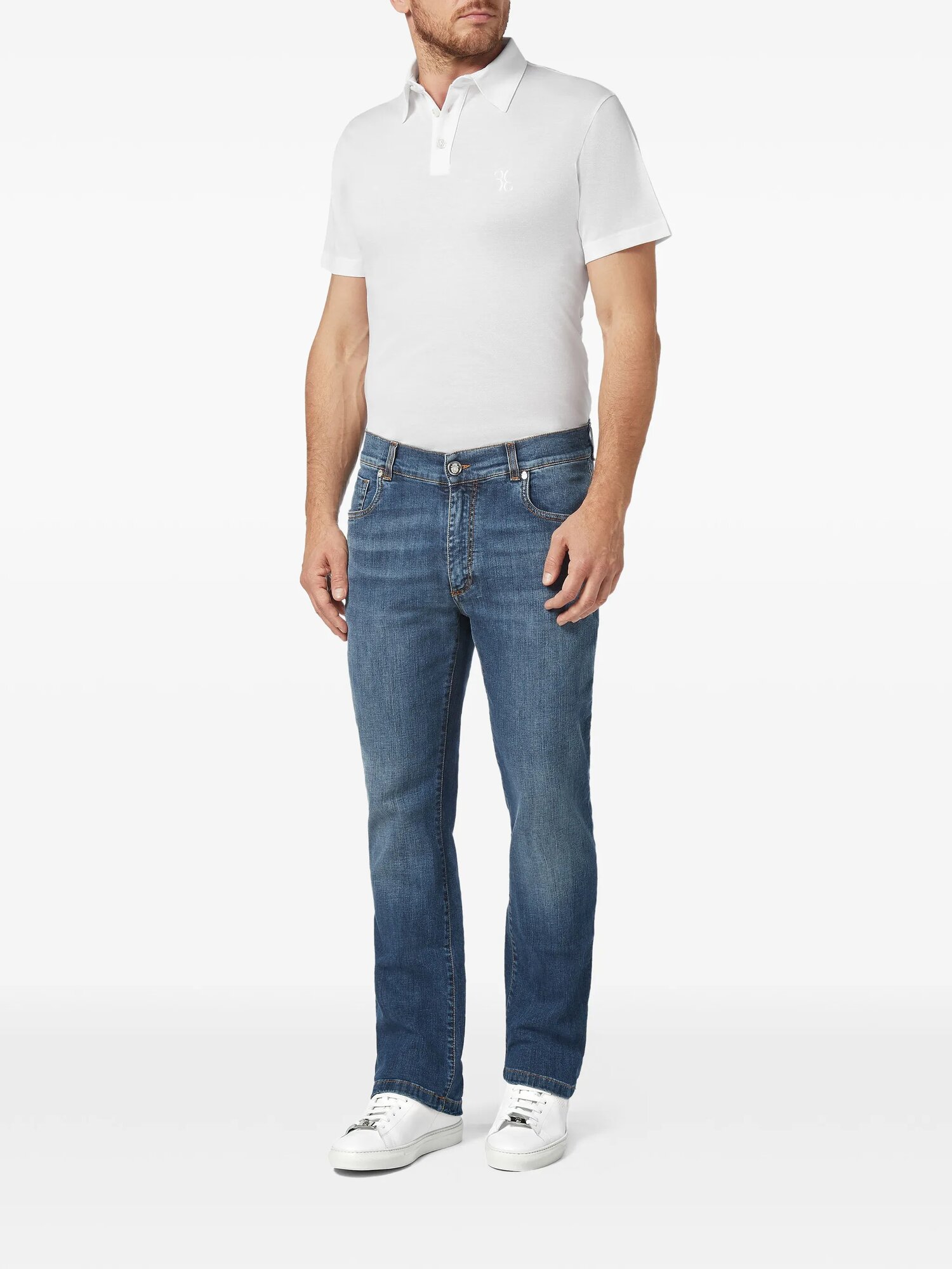 Джинсы Billionaire Crest five-pocket jeans, размер 2XS, blue — фото 1