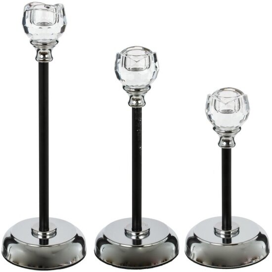 Набор Remeco Collection из 3-х подсвечников, L26 W11 H26/25 см (819258)