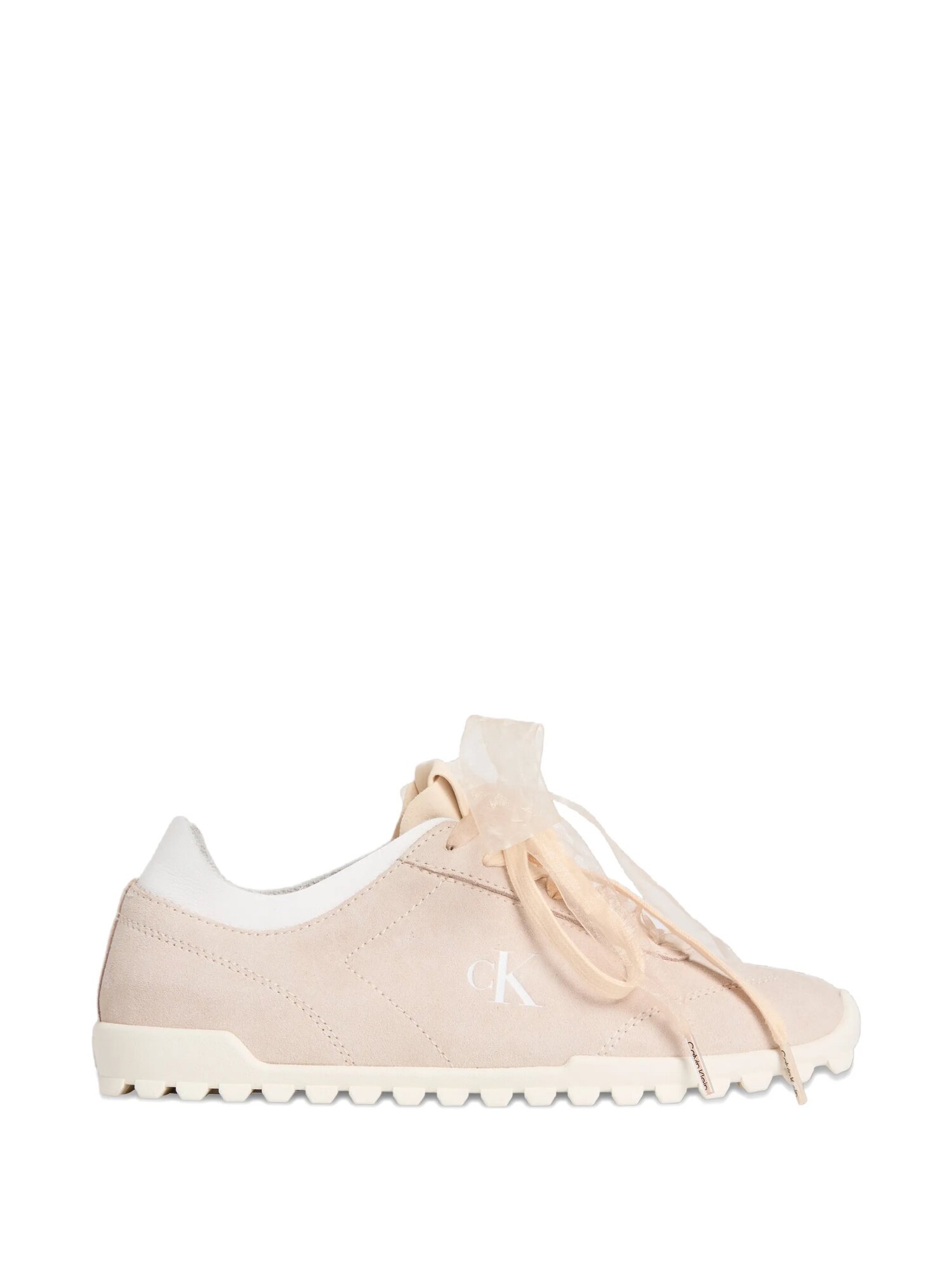 Кроссовки Ribbon-lace suede sneakers