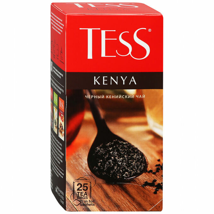Чай Tess Kenya черный, в пакетиках, байховый, 50 г, 25 пакетиков