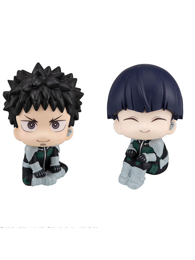 Фигуркa Кайдзю 8 Ибино Кафка, Хосина Соширо/ Kaiju No. 8 Hoshina Soshiro, Kafka Hibino figure (11см,2 шт)Cute Q version looking up action figurine Подарки для болельщиков, игрушки, Настольные украшения