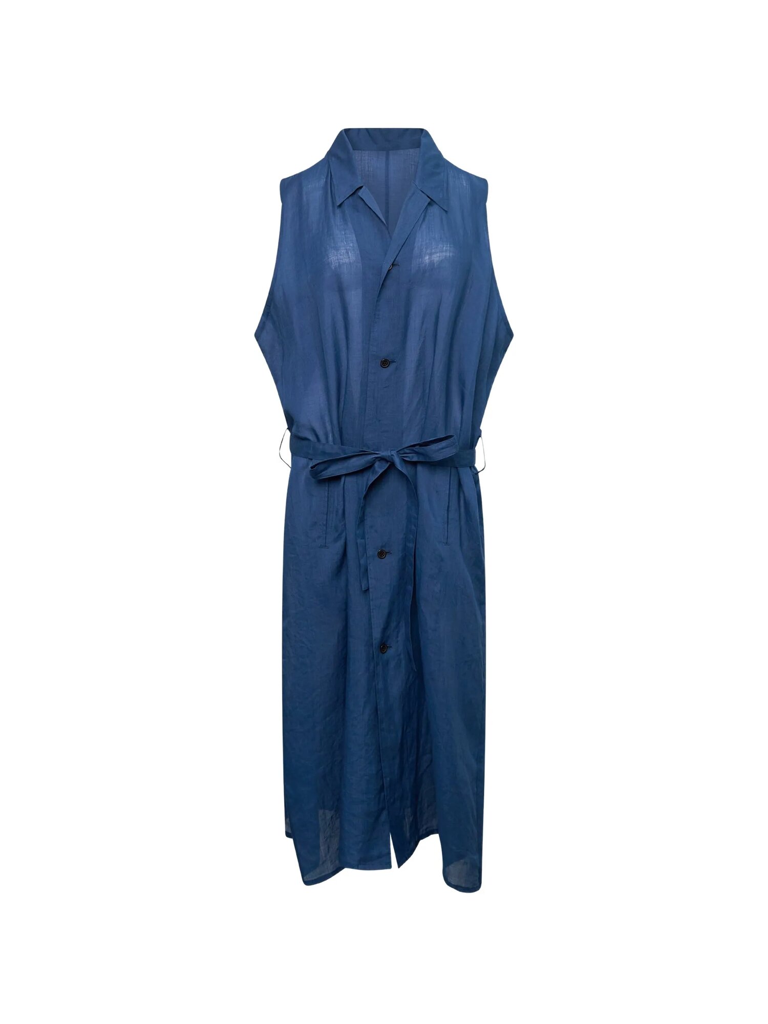 Платье Belted sleeveless shirt dress