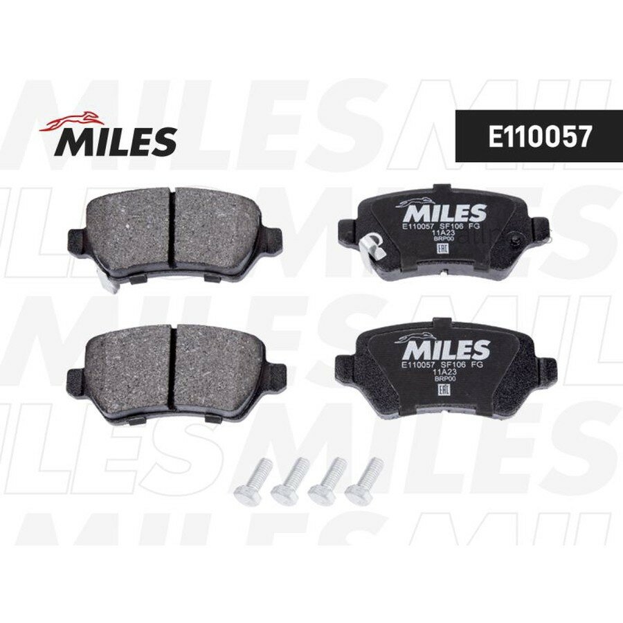 MILES E110057 Колодки тормозные OPEL ASTRA G/H/ZAFIRA A зад. KIA/HYUNDAI