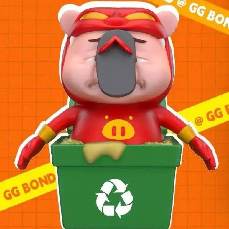 Оригинальная фигурка Mr. Man Pigman Happy Bean Series в слепой упаковке, милая декоративная игрушка, подарок 【Pigman