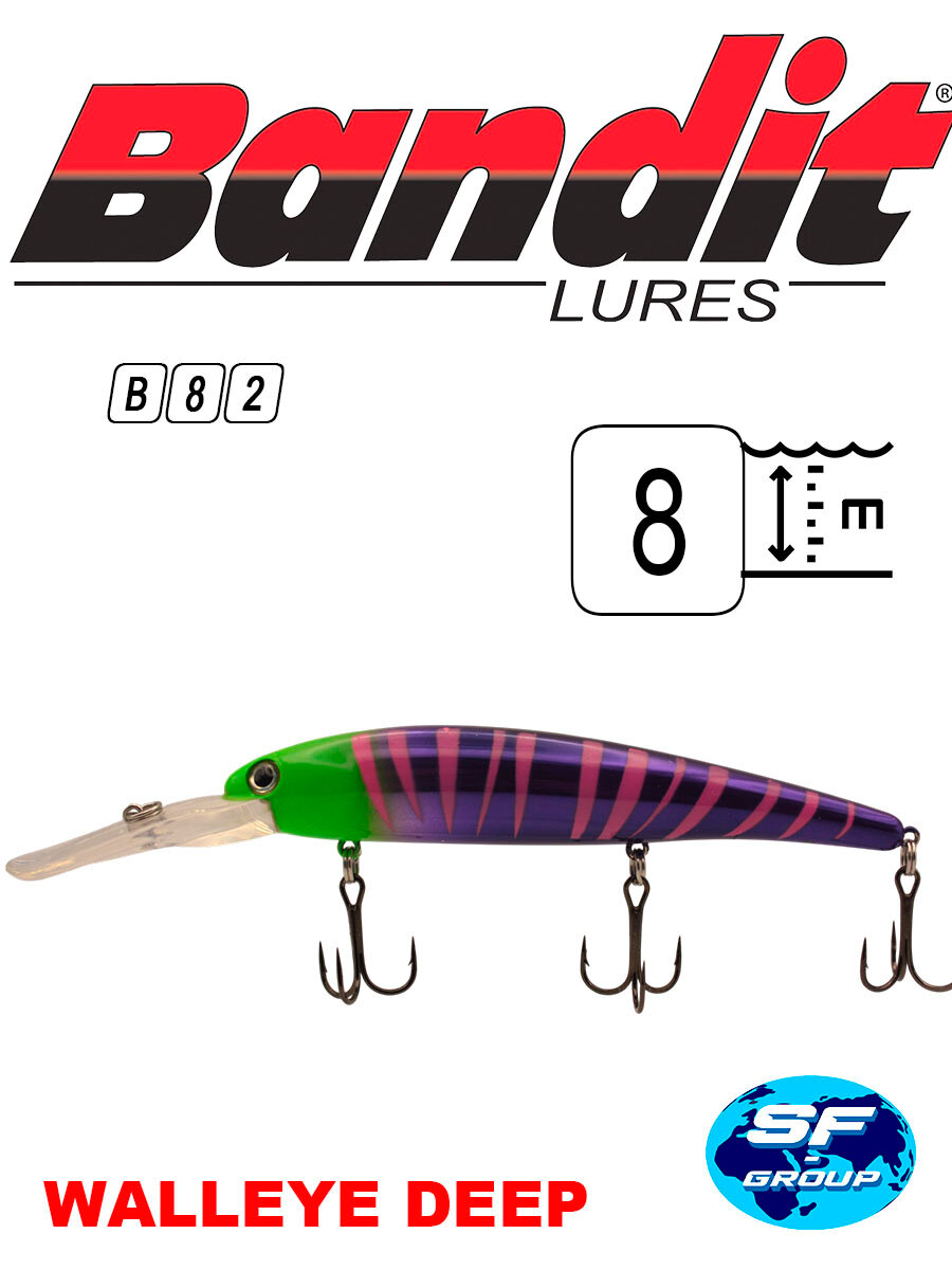 Воблер Bandit Deep Walley 12 см 17,5 гр заглубление 8м #B82