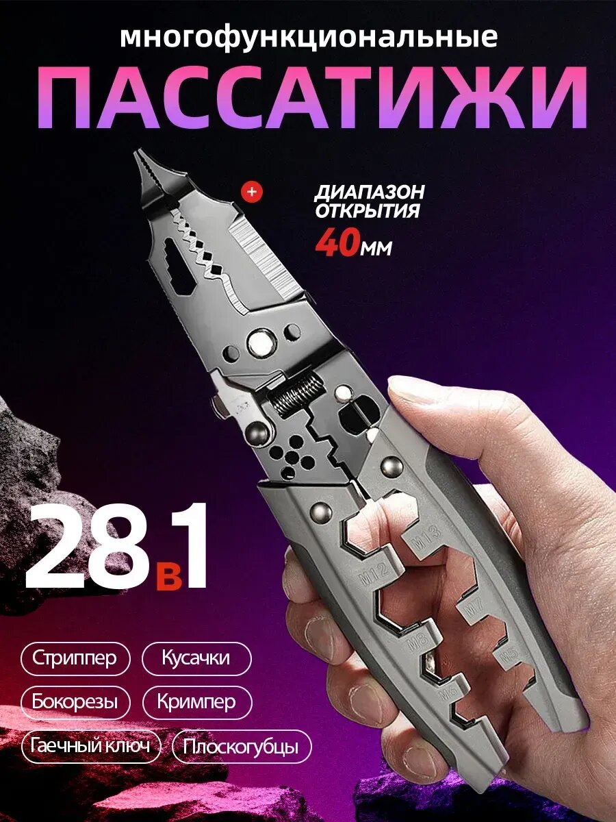 28 в 1 плоскогубцы / электрик универсальный / плоскогубцы многофункциональные
