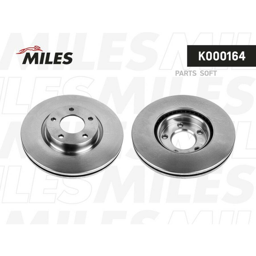 MILES K000164 Диск тормозной MAZDA 3 2.0 03-/MAZDA 5 R16/17/18 05- передний вент. ()