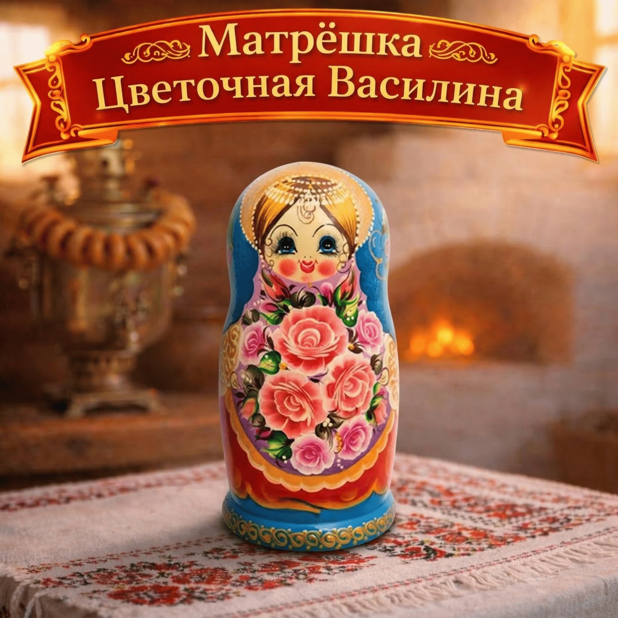 Матрешка Цветочная Василина