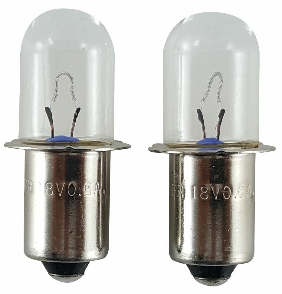 Лампа накаливания 18 В, 0.5 А, 2 шт для BML185 Makita A-30542