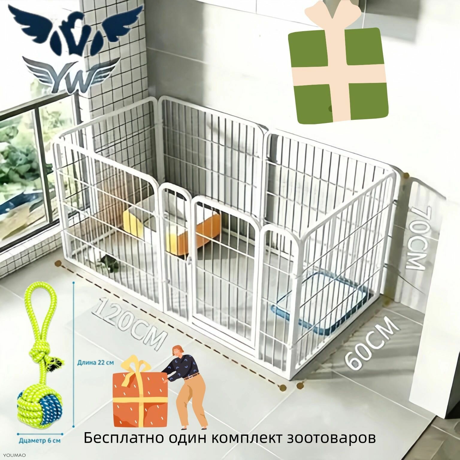 6 секцийвольер для животныхвольер для собак . магазин-wei