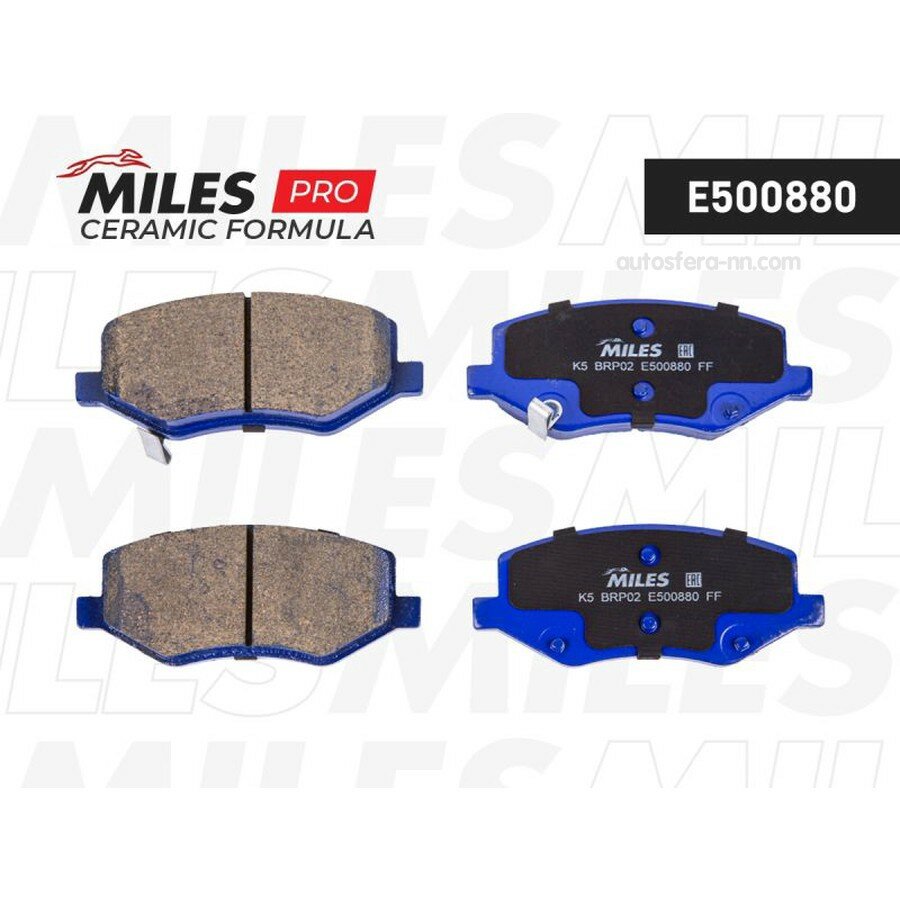 MILES E500880 Колодки тормозные JAC JS4/REFINE/S2/S3/MOSKVICH 3 пер. Ceramic PRO
