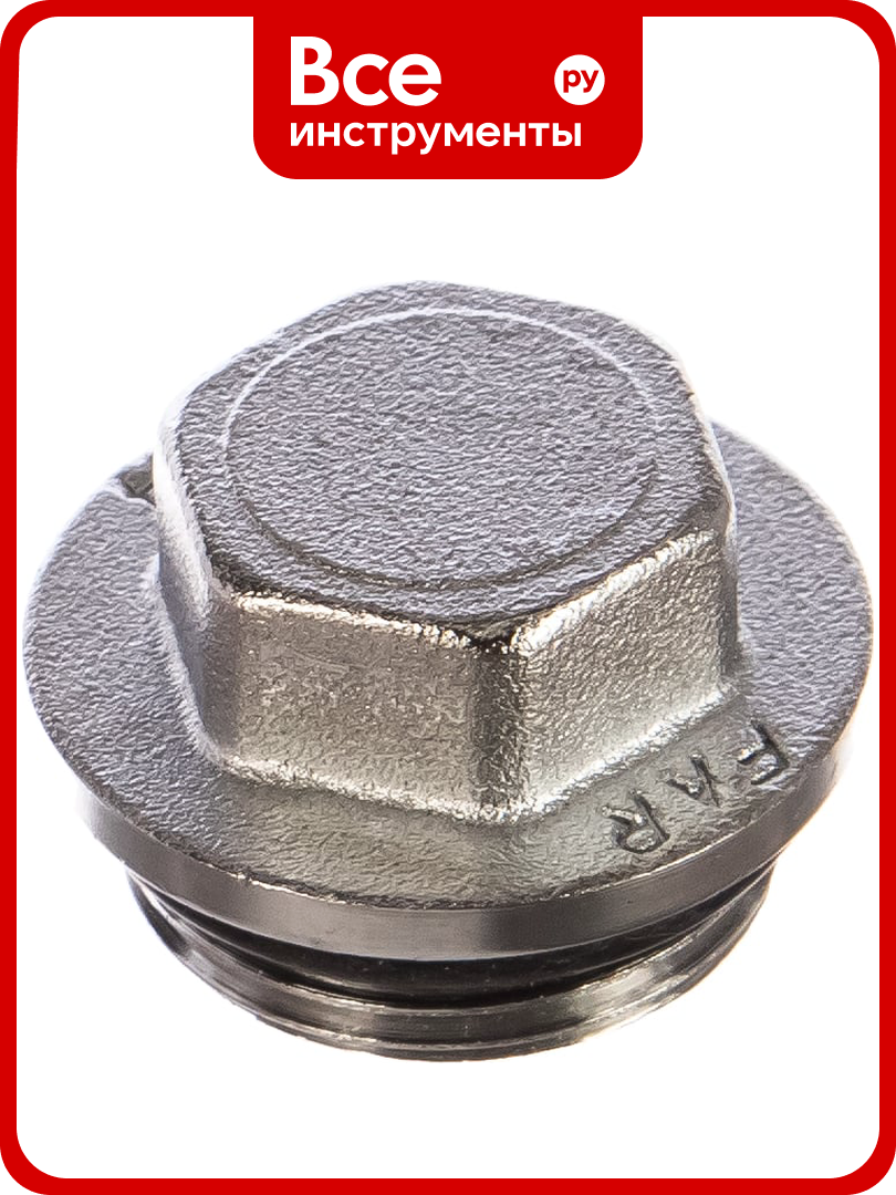 Заглушка для парал. коллектора FAR 3/4" НР FK 4150 34 латунный корпус с хромированным покрытием наружное соединение