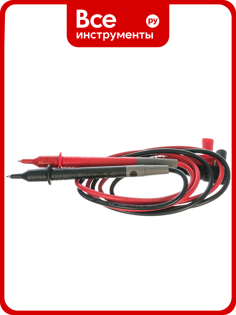 Щупы T3033U MASTECH, 1000 мм, чёрный, пиковая форма, изоляция из ПВХ, электрический щуп для высоких токов, корпус