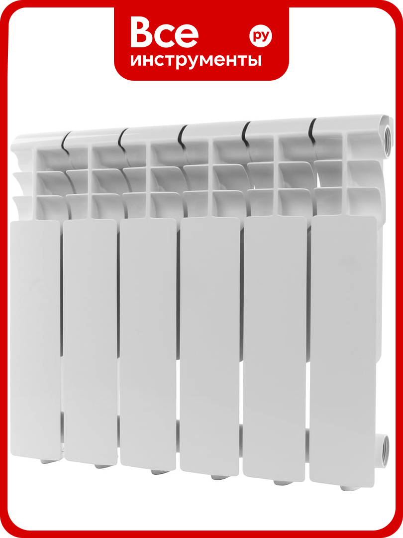 Алюминиевый радиатор ROMMER Profi 350 AL350-80-80-080 6 секций RAL9016 86621