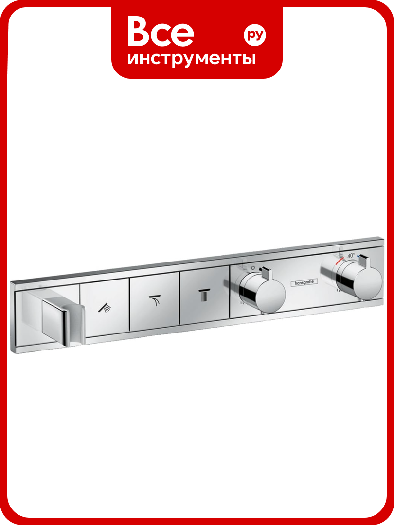 Термостатический смеситель для душа HANSGROHE 15356000 HG RainSelect внешняя часть