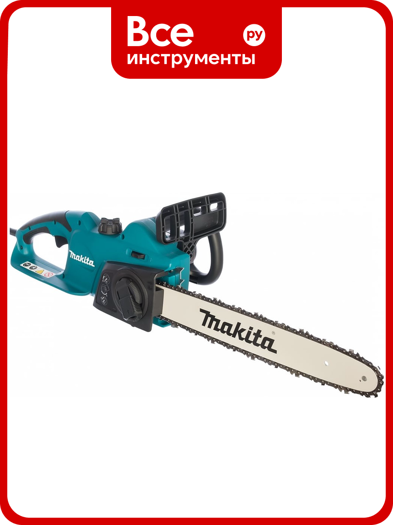 Электрическая цепная пила Makita UC4041A с регулировкой натяжения цепи и защитой от перегрева