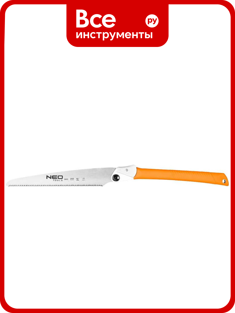 Японская пила для точной резки NEO TOOLS 11 TPI, узкая, складная 44-611
