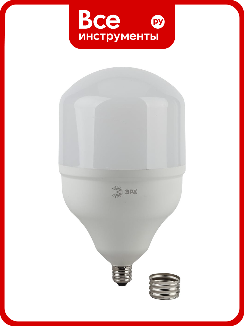 Светодиодная лампа ЭРА LED POWER T160-65W-6500-E27/E40 Е27/Е40, 65 Вт, колокол, холодный дневнoй свет