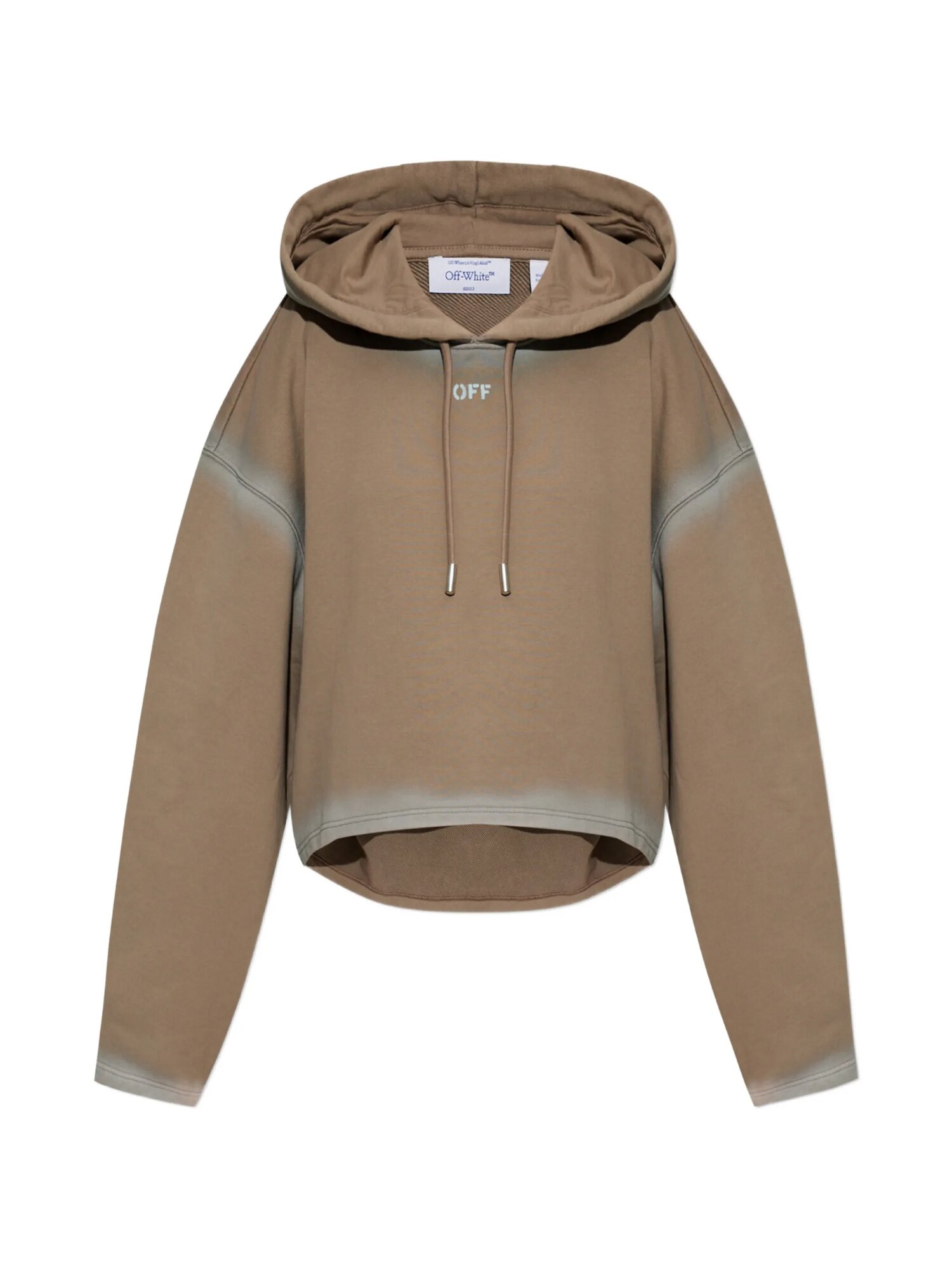 Худи Faded-effect cropped hoodie