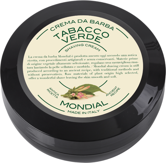 MONDIAL Крем для бритья "Зеленый табак", пластиковая чаша 75 мл Tabacco Verde Shave Cream Plastic 75 100ml