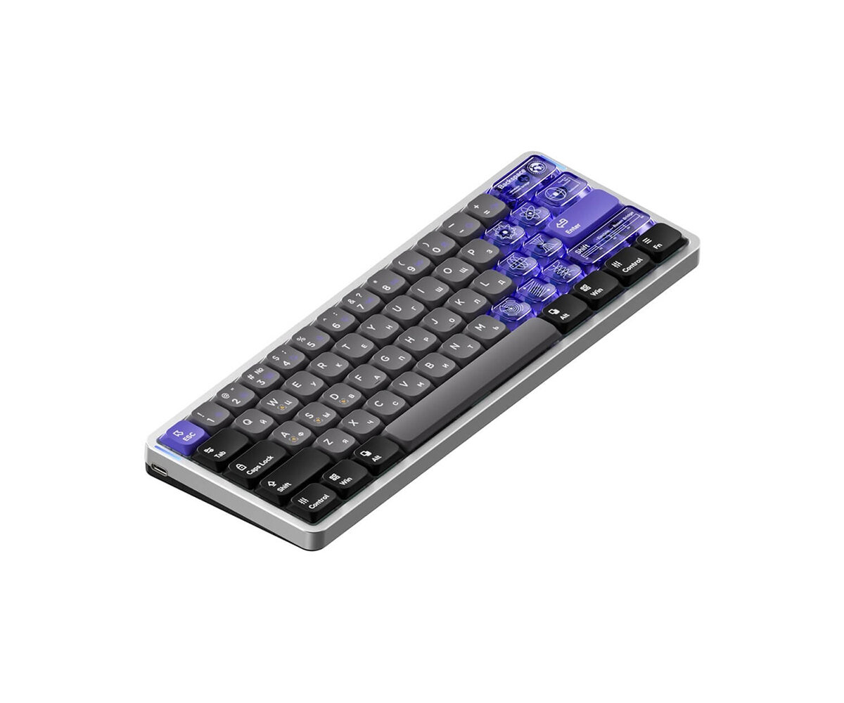 Клавиатура NuPhy Air60 HE (Low-Profile Magnetic Jade Pro Switch) Eng/RusКлавиатура NuPhy Air60 HE (Low-Profile Magnetic Jade Pro Switch) Eng/Rus