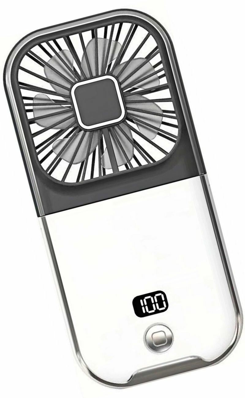 Портативный вентилятор Mini Folding Neck Fan F30 Pro бело-черный