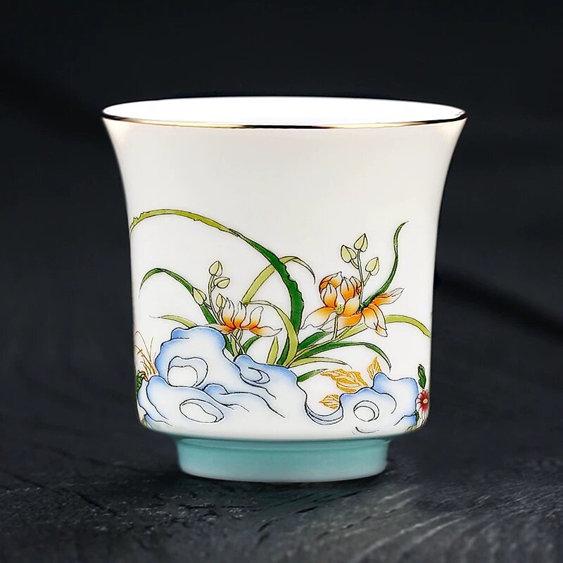 Керамическая чашка для чая Yurite Jade Clear Sky Cup 50 мл емкость ручная чайная чашка