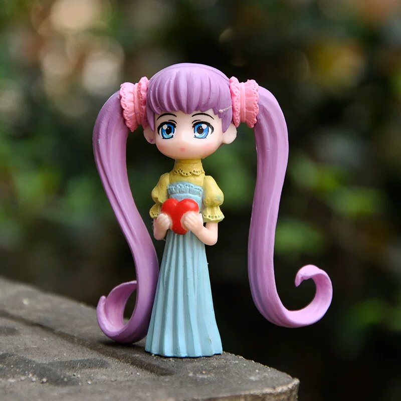 Коллекционная фигурка Sailor Moon в стиле аниме, милая куколка-девочка, миниатюрная кукла. Новое красивое синее платье