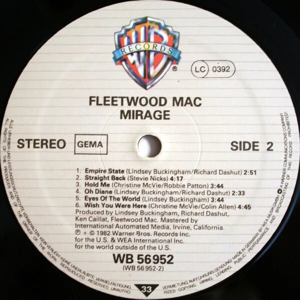 Fleetwood Mac - Mirage NM — фото 1