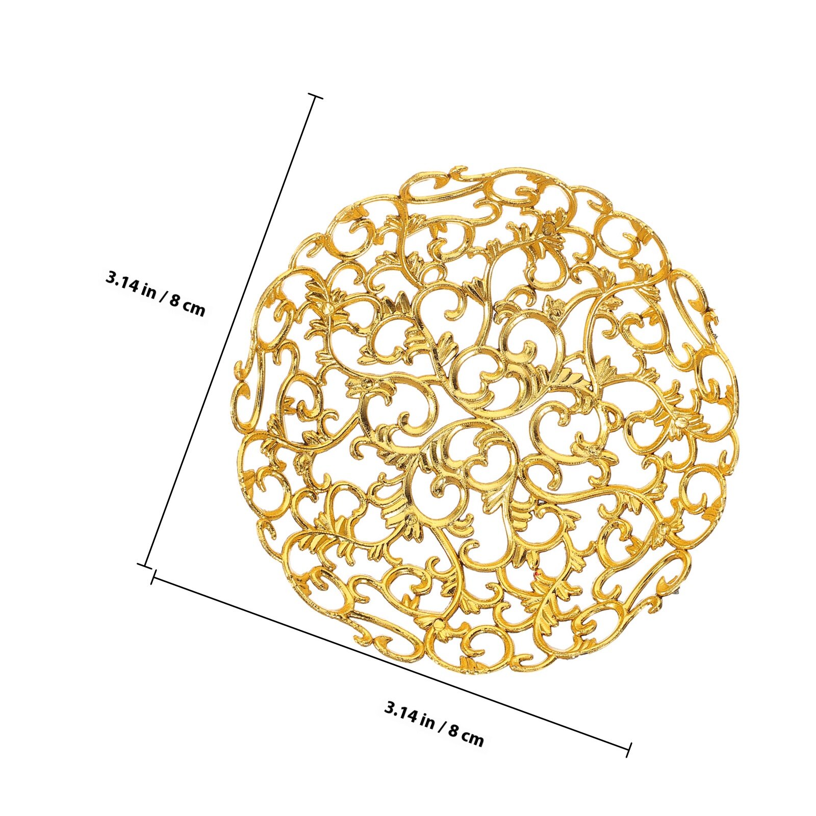 Поднос Для Подачи Пирогов И Сушеных Фруктов 12 Штук Золотой 8.00X8.00X1.50Cm