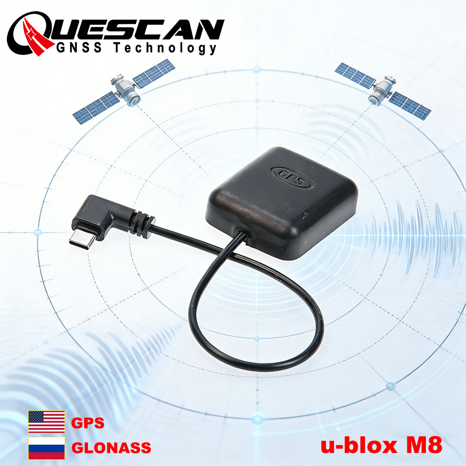 QUESCAN ublox8 USB Type C GPS ГЛОНАСС антенный модуль Belgee Geely Monjaro Atlas USB GPS GLONASS модуль u-blox M8 UsbGps