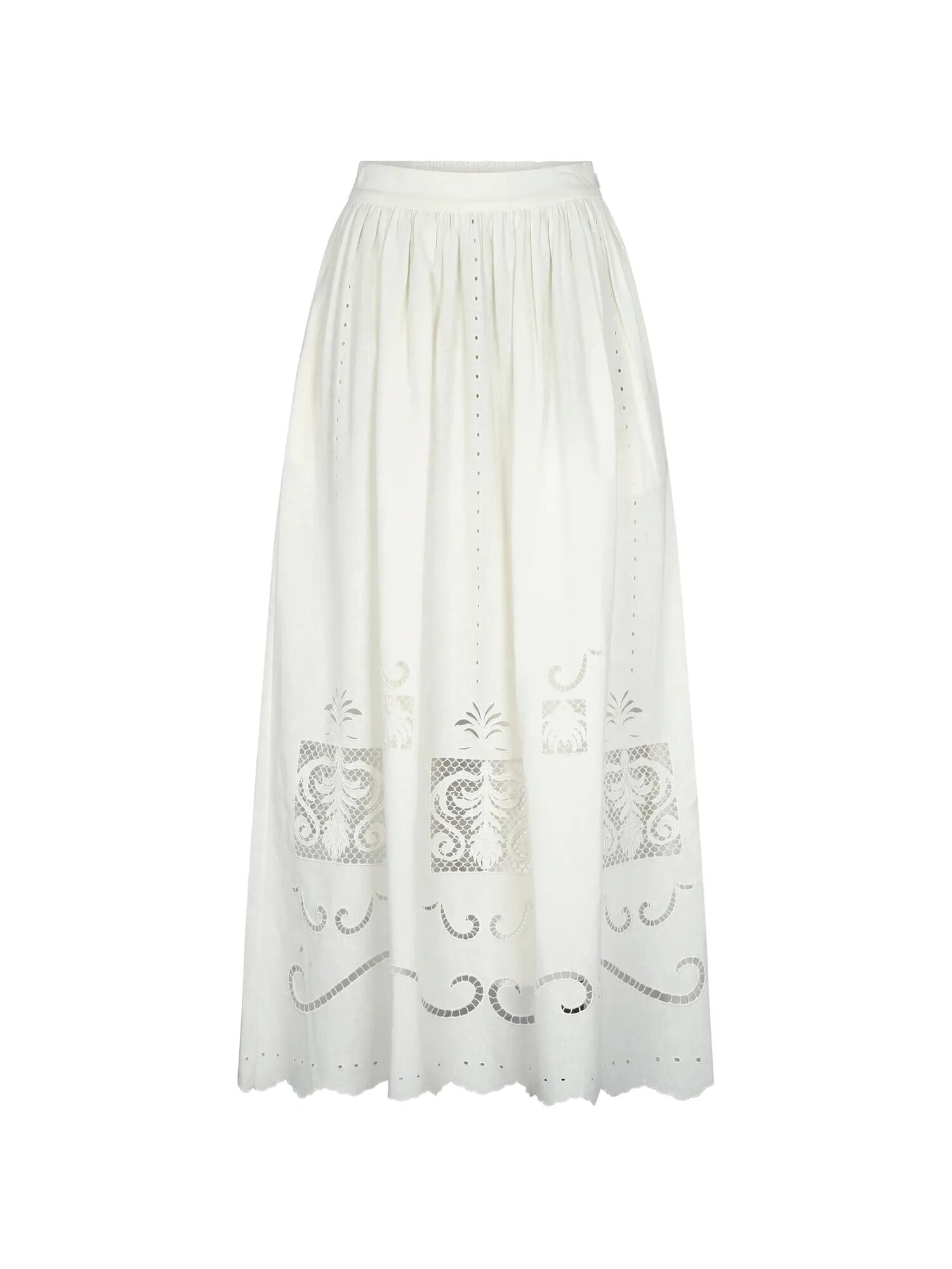 Юбка Carolina K Larissa eyelet-embroidered scalloped skirt